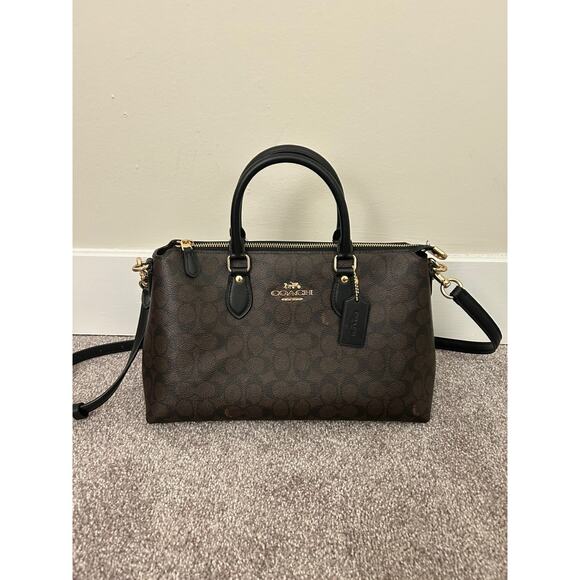 Coach | Bags | Coach Womens Georgia Satchel Bag In Signature Canvas ...